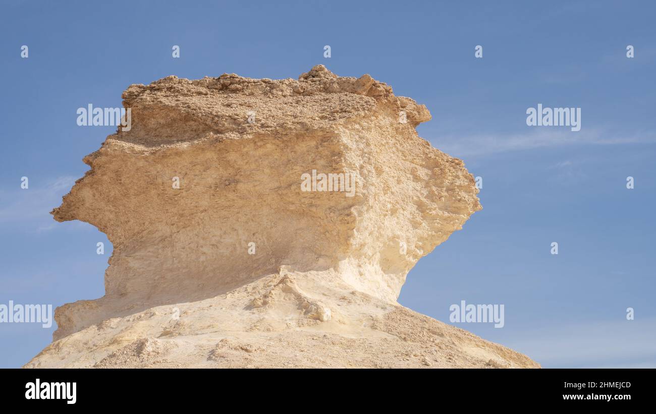 Zekreet ,Qatar- December 12,2021 : Mushroom shaped limestone rokcs in ...