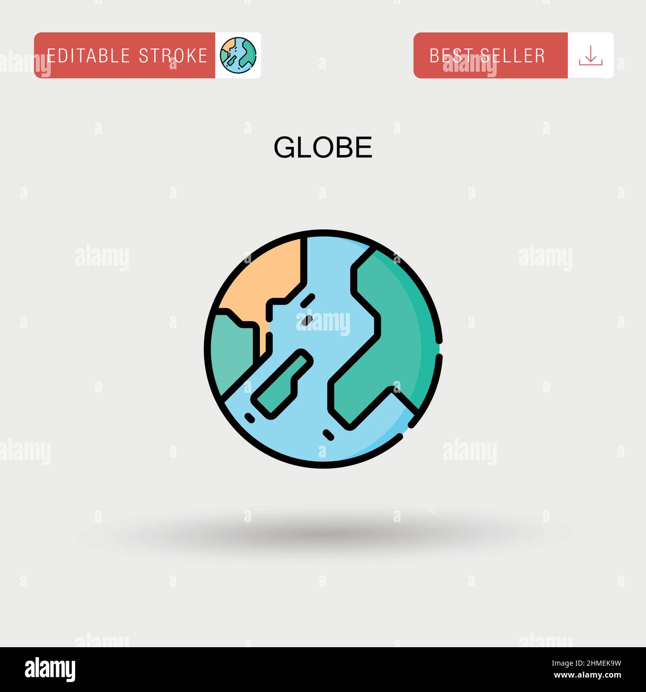 Globe Simple vector icon Stock Vector Image & Art - Alamy