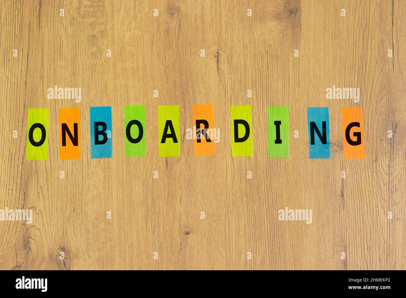 Onboarding success symbol. The concept word Onboarding on colored ...