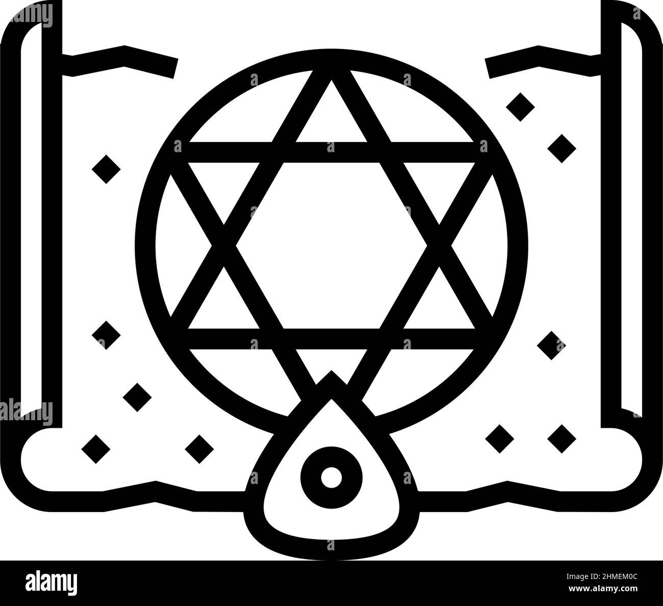 mystic magic line icon vector illustration Stock Vector Image & Art - Alamy