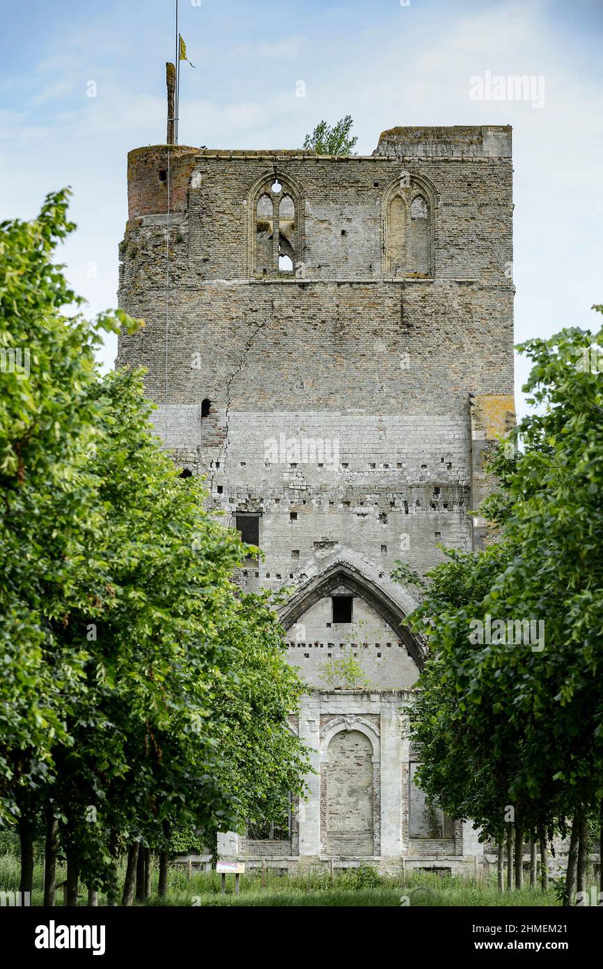 La montagne de Watten - Tour, mur d'enceinte et ruines de l'ancienne ...