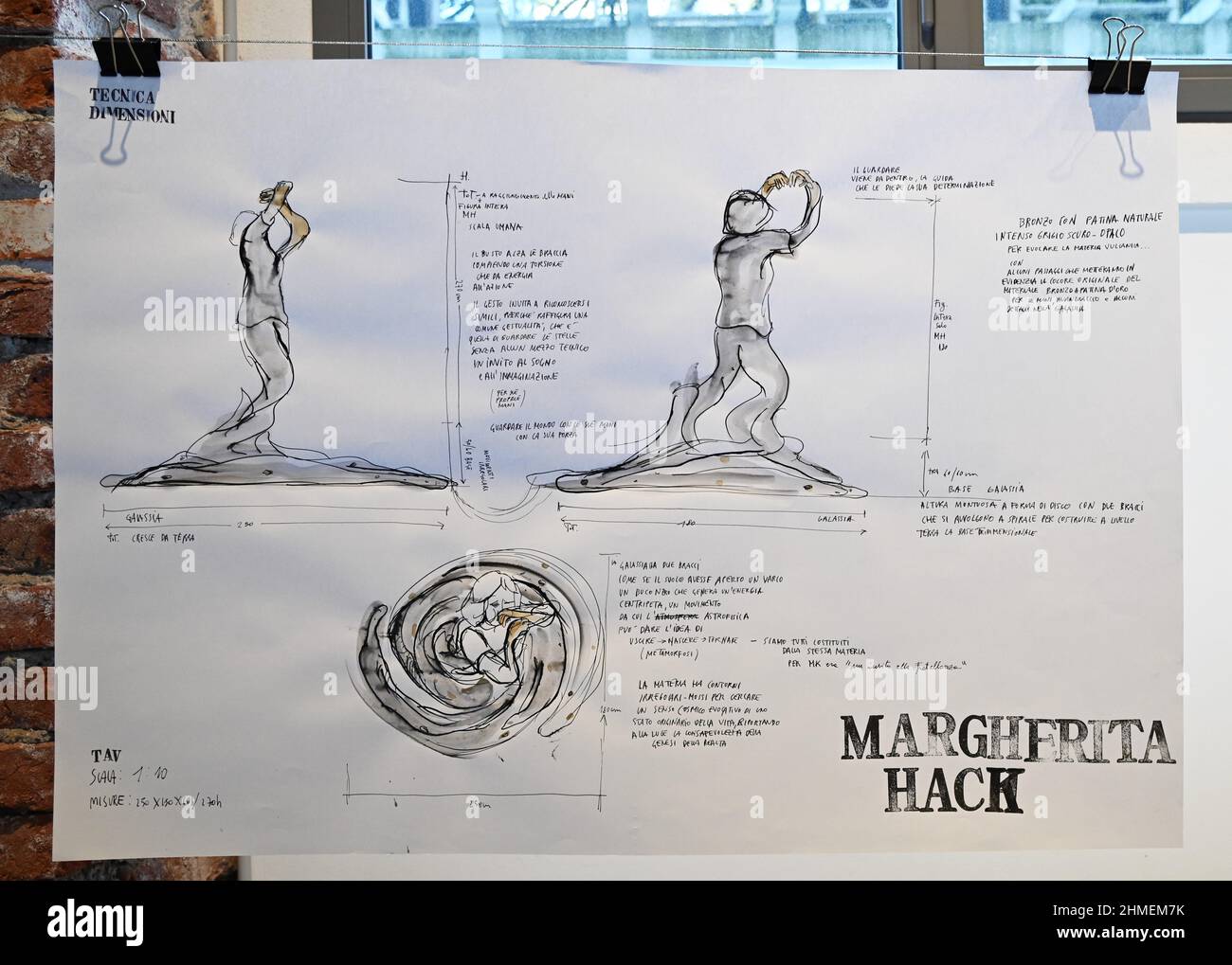 Milan, Italy A sculpture for Margherita Hack Deloitte Foundation, in ...