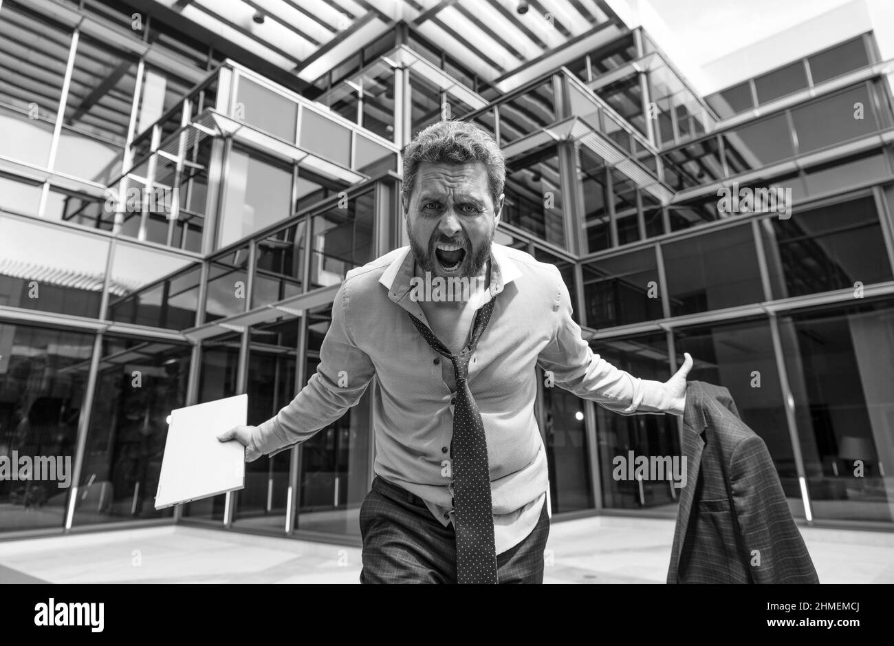 ceo crying in depression. suffering from emotional pain. looking ...