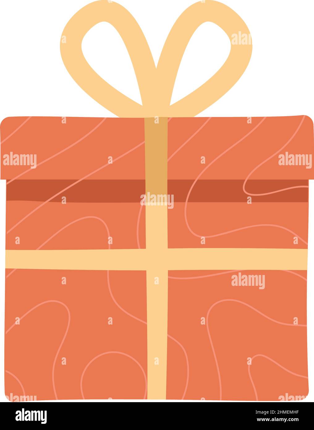 orange gift box present icon Stock Vector Image & Art - Alamy