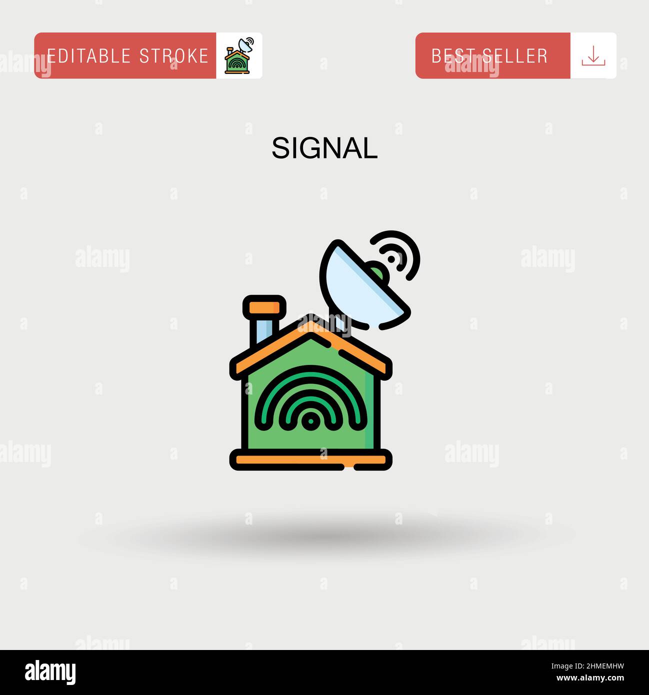 Signal Simple vector icon Stock Vector Image & Art - Alamy
