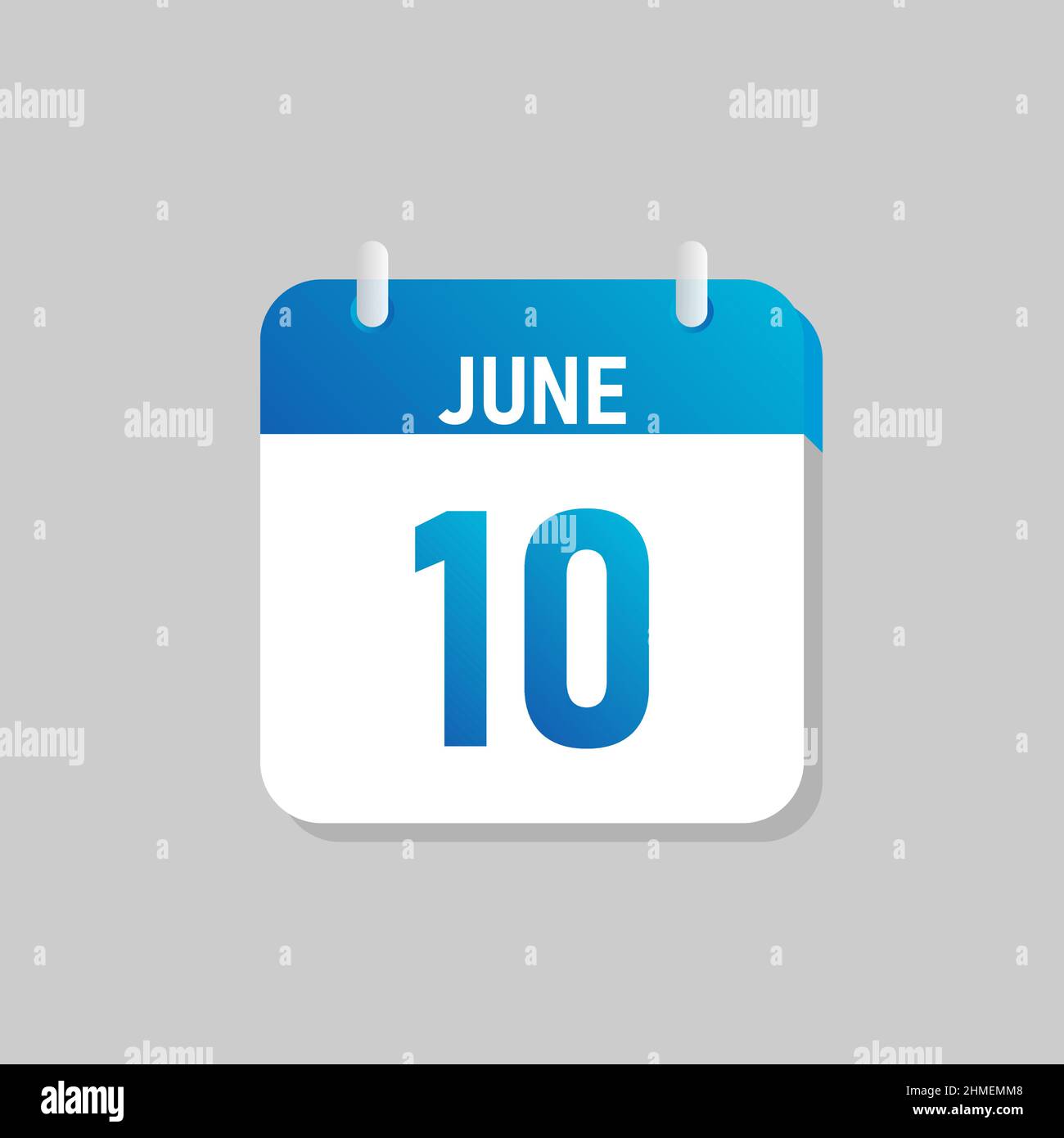 White daily calendar Icon June in a Flat Design style. Easy to edit ...