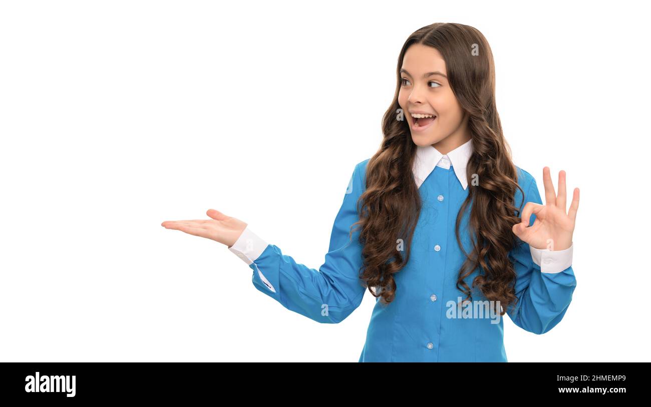 surprised portrait of happy child isolate on white background Stock ...