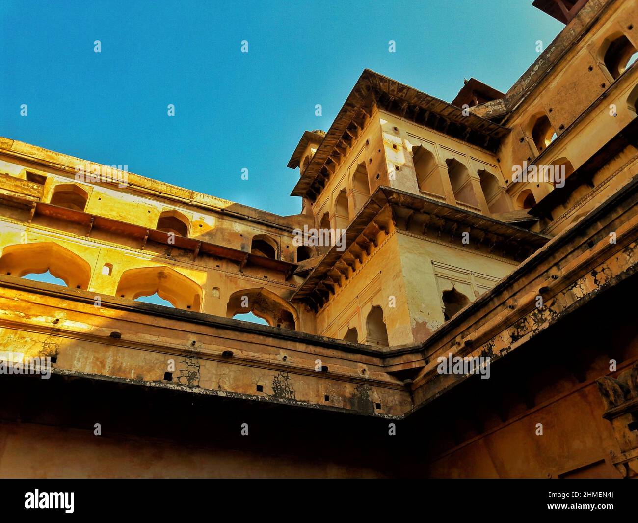 Jahangir Mahal (Orchha Fort) in Orchha, Madhya Pradesh, India Stock ...