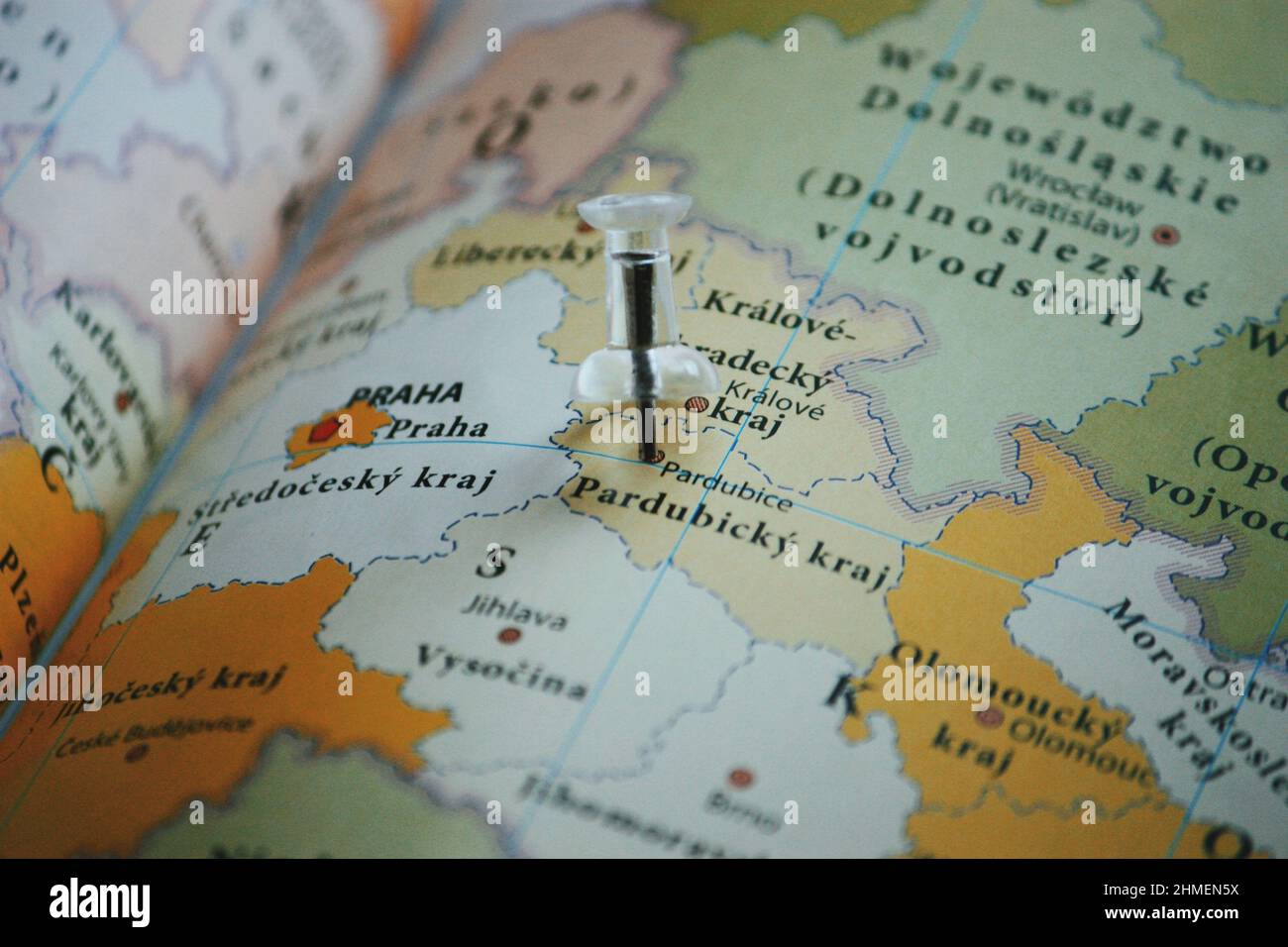 Pardubice map hi-res stock photography and images - Alamy