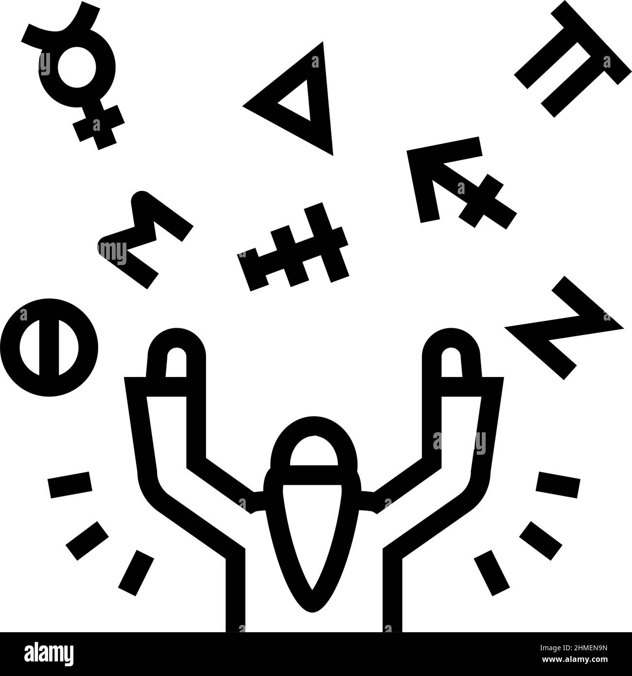witchcraft magic line icon vector illustration Stock Vector Image & Art ...