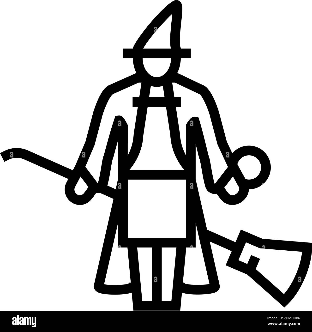 witch magic line icon vector illustration Stock Vector Image & Art - Alamy