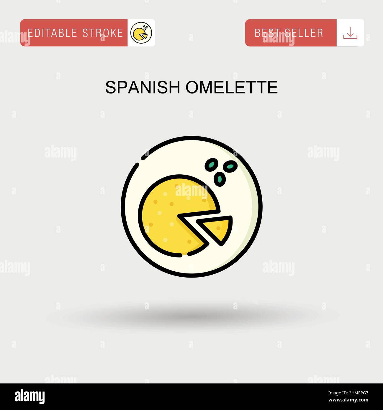 Traditional spanish omelet Stock Vector Images - Alamy