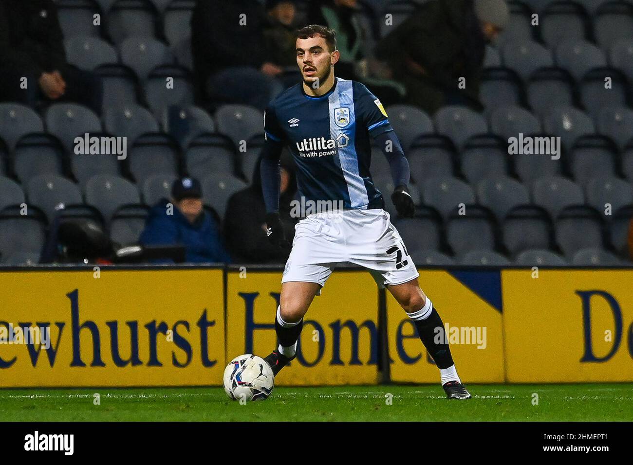 Danel Sinani #24 of Huddersfield Town in action during the game in, on ...