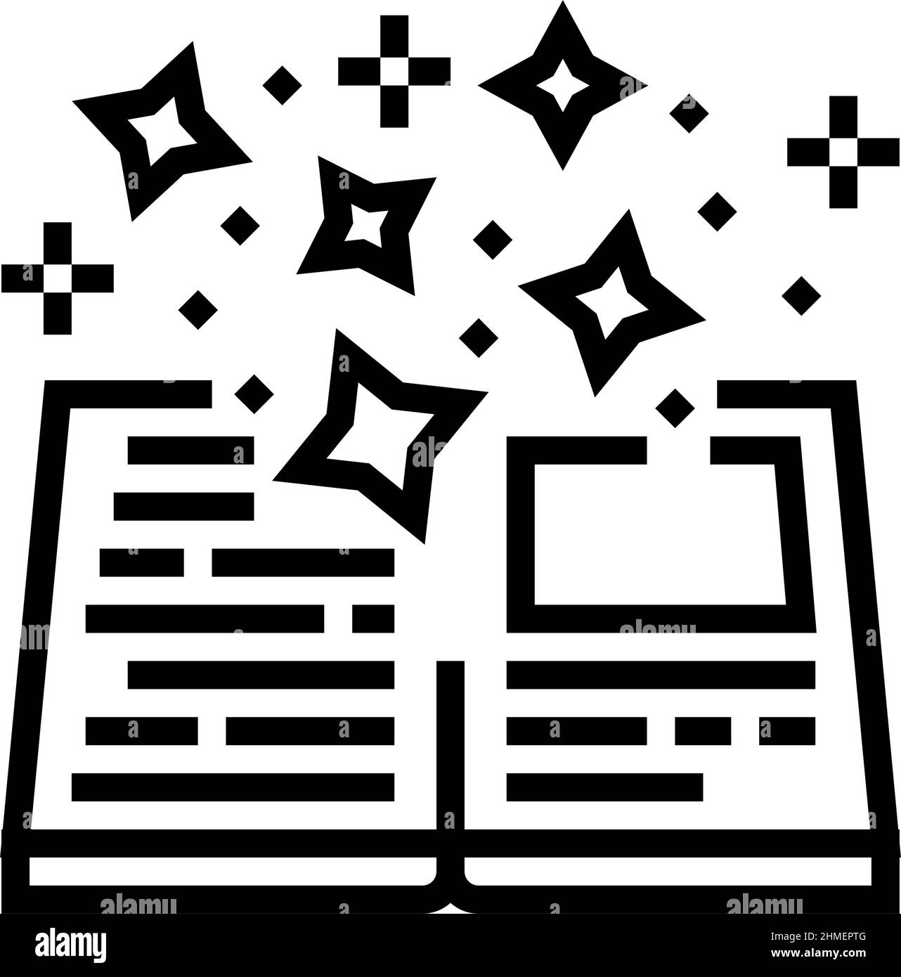 book magic line icon vector illustration Stock Vector Image & Art - Alamy