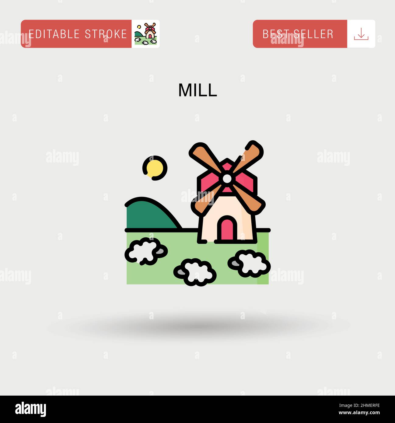 Old milling machine Stock Vector Images - Alamy