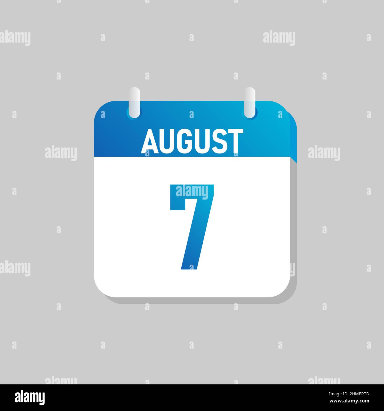 White daily calendar Icon August in a Flat Design style. Easy to edit ...