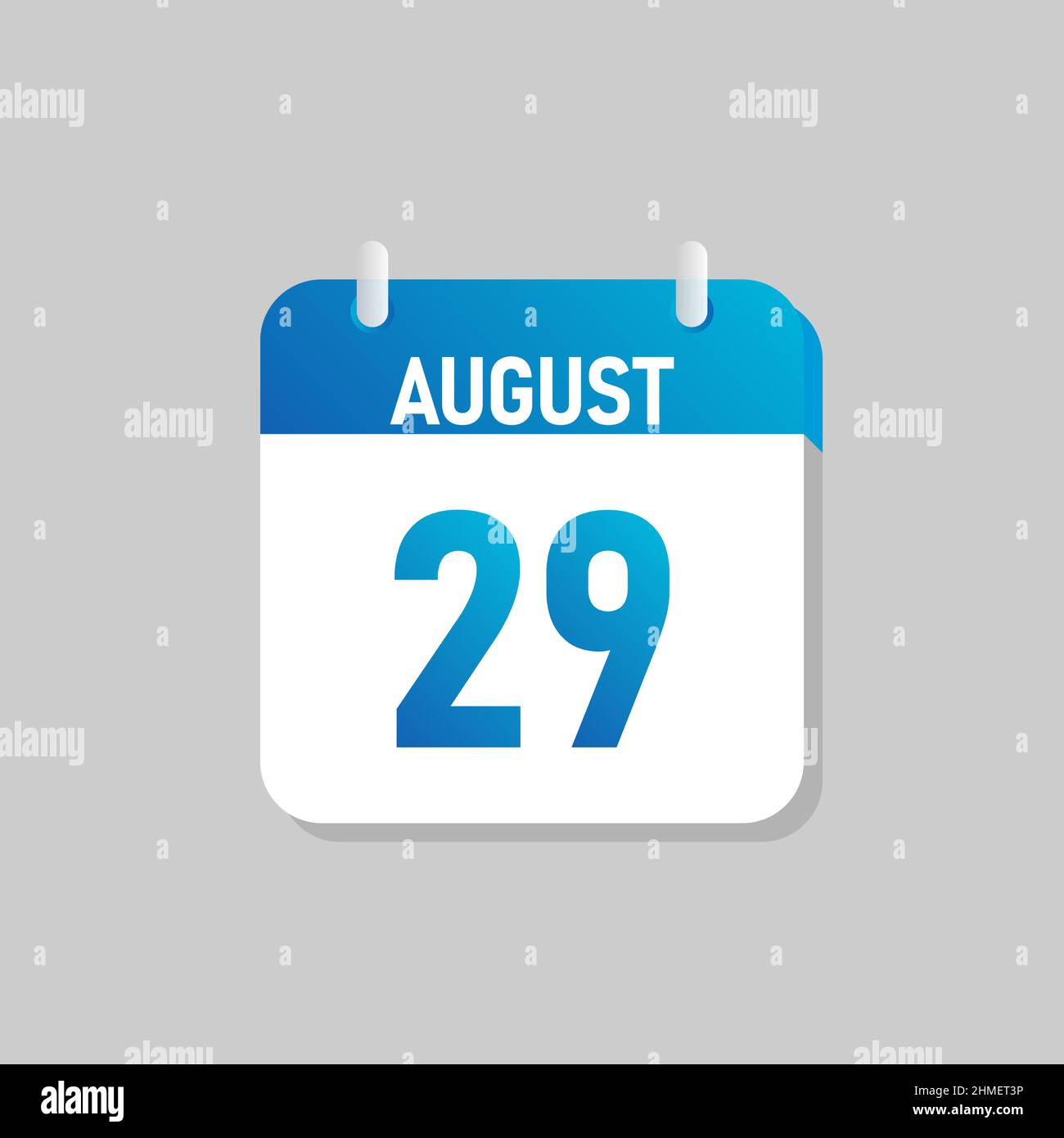 White daily calendar Icon August in a Flat Design style. Easy to edit ...