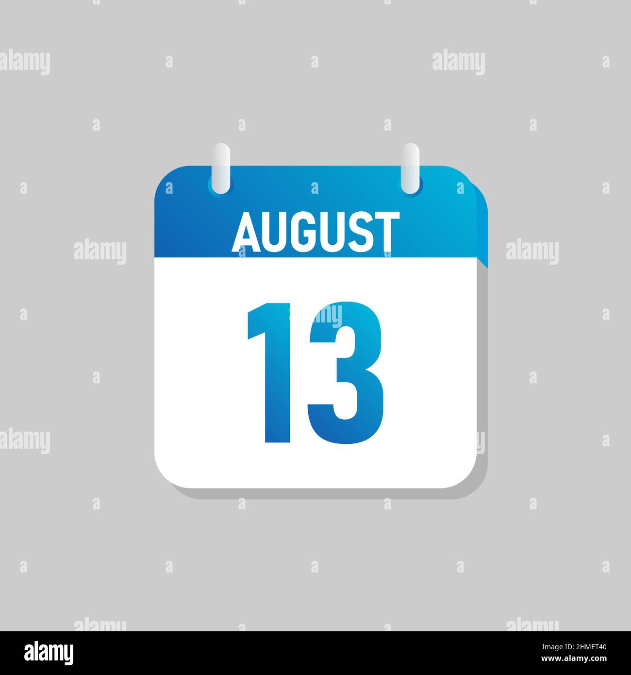 White daily calendar Icon August in a Flat Design style. Easy to edit ...