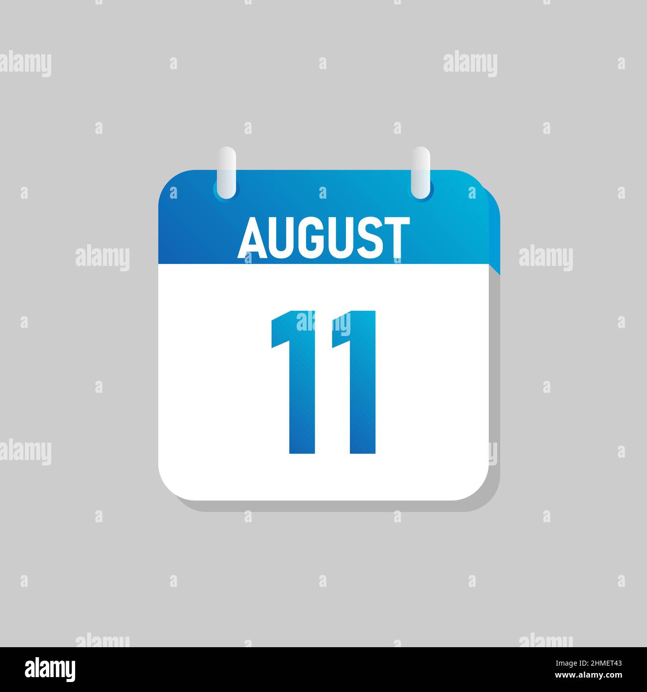 White daily calendar Icon August in a Flat Design style. Easy to edit ...
