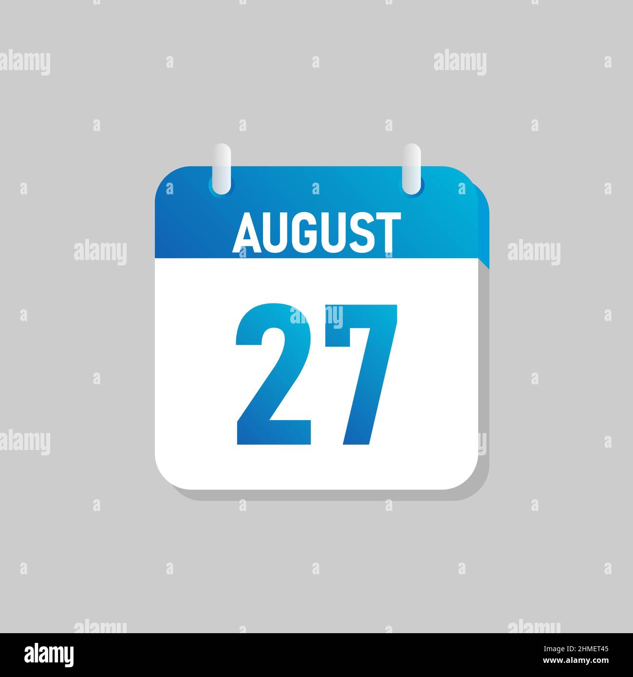 White daily calendar Icon August in a Flat Design style. Easy to edit ...