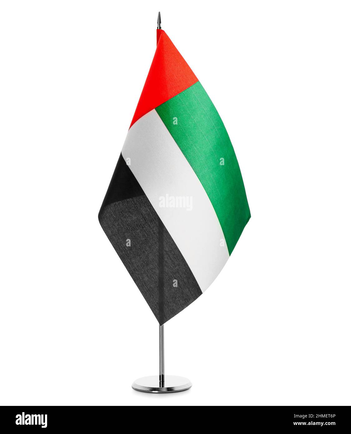 National UAE flag on white background Stock Photo - Alamy