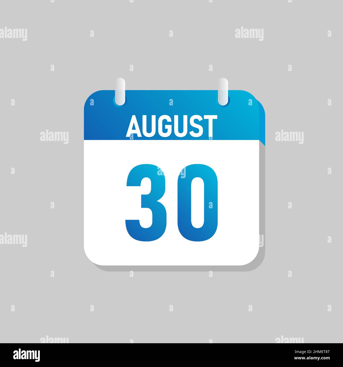White daily calendar Icon August in a Flat Design style. Easy to edit ...