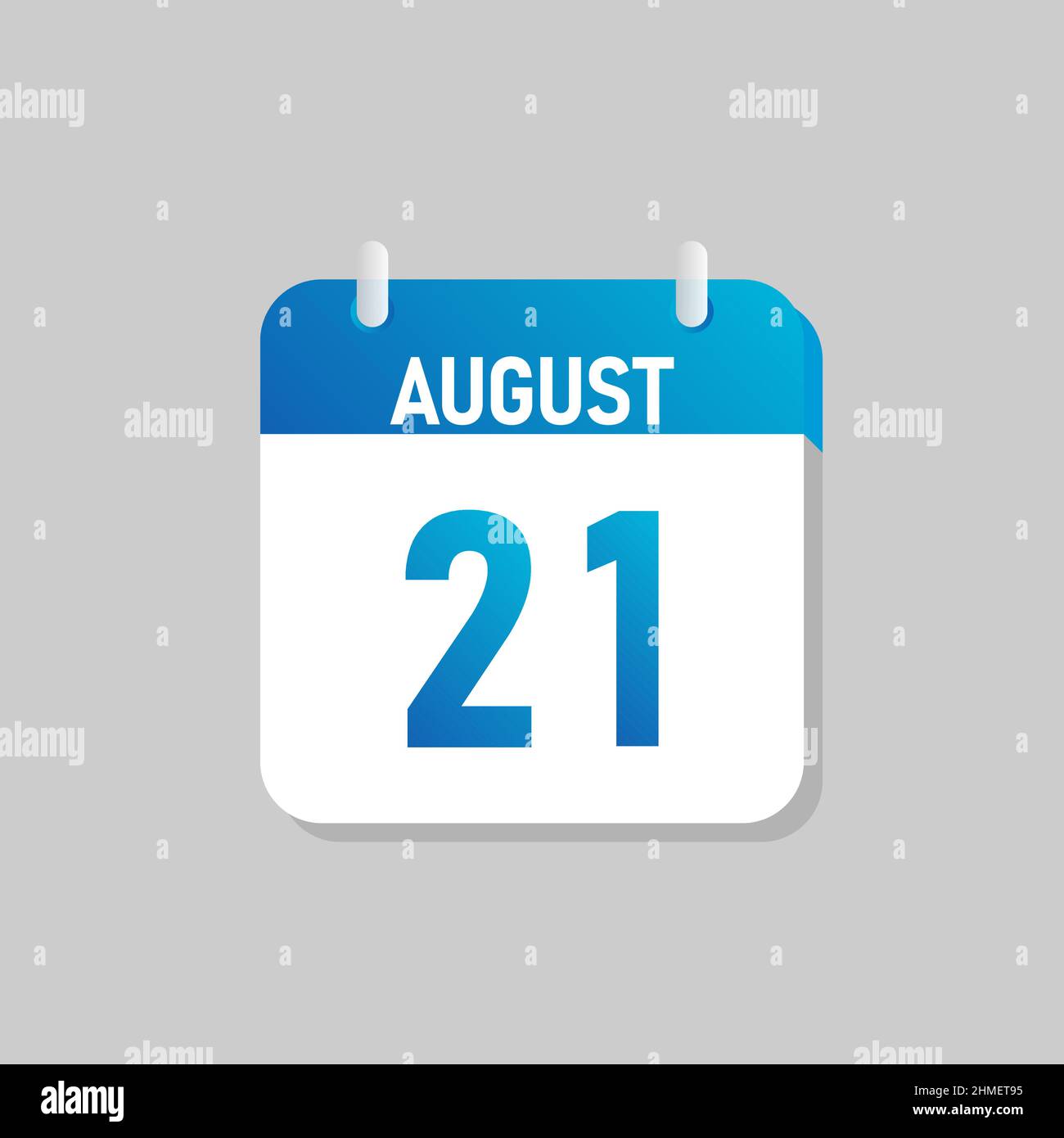 White daily calendar Icon August in a Flat Design style. Easy to edit ...