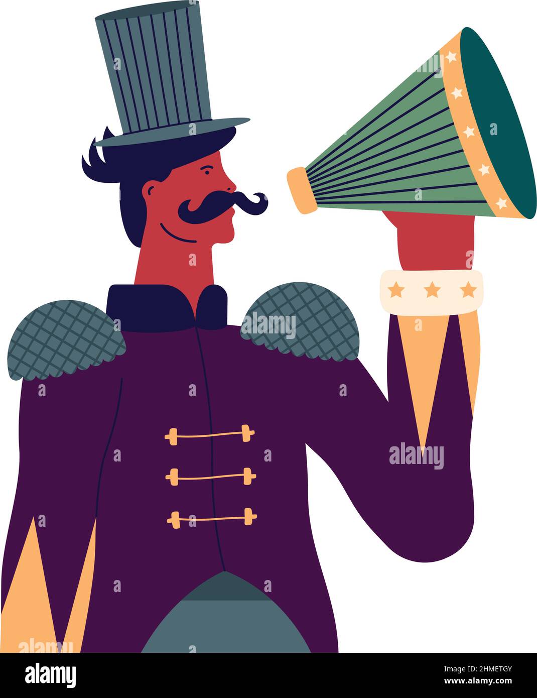 ceremony of master with megaphone Stock Vector Image & Art - Alamy