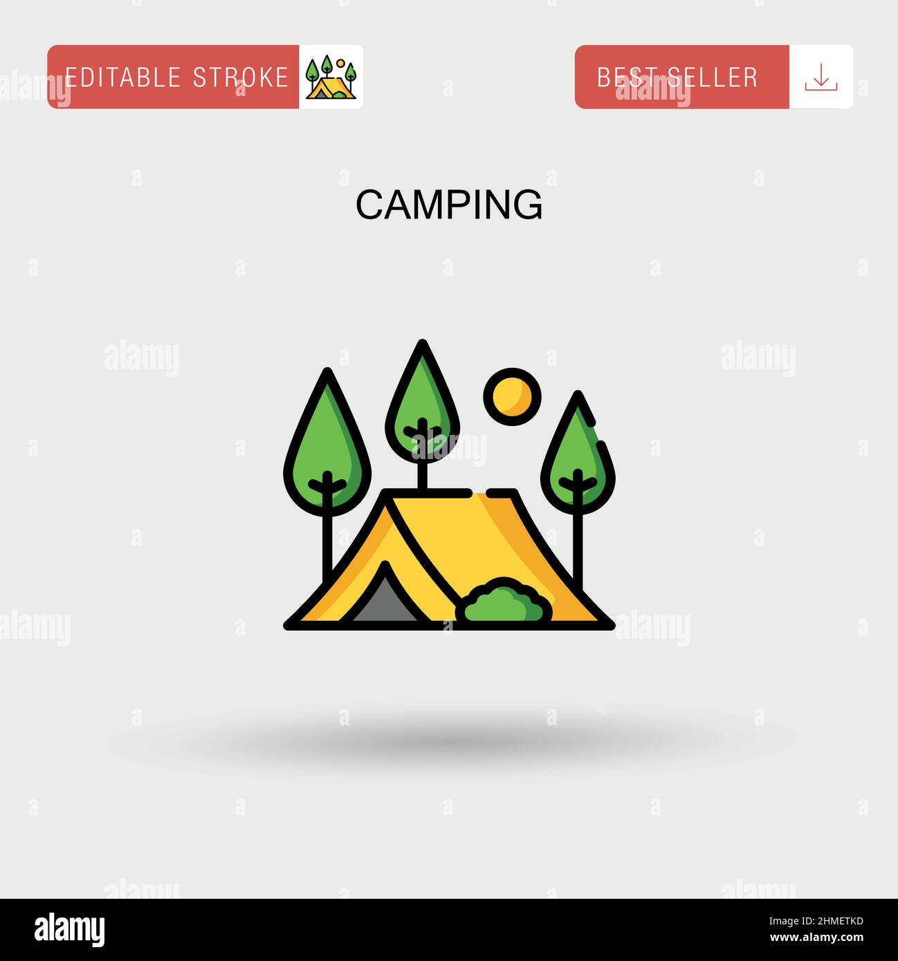 Camping Simple vector icon Stock Vector Image & Art - Alamy