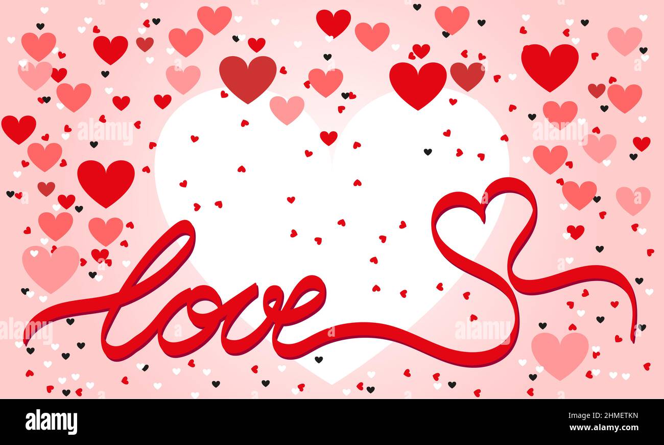 LOVE. Continuous line script cursive text love. Lettering vector ...