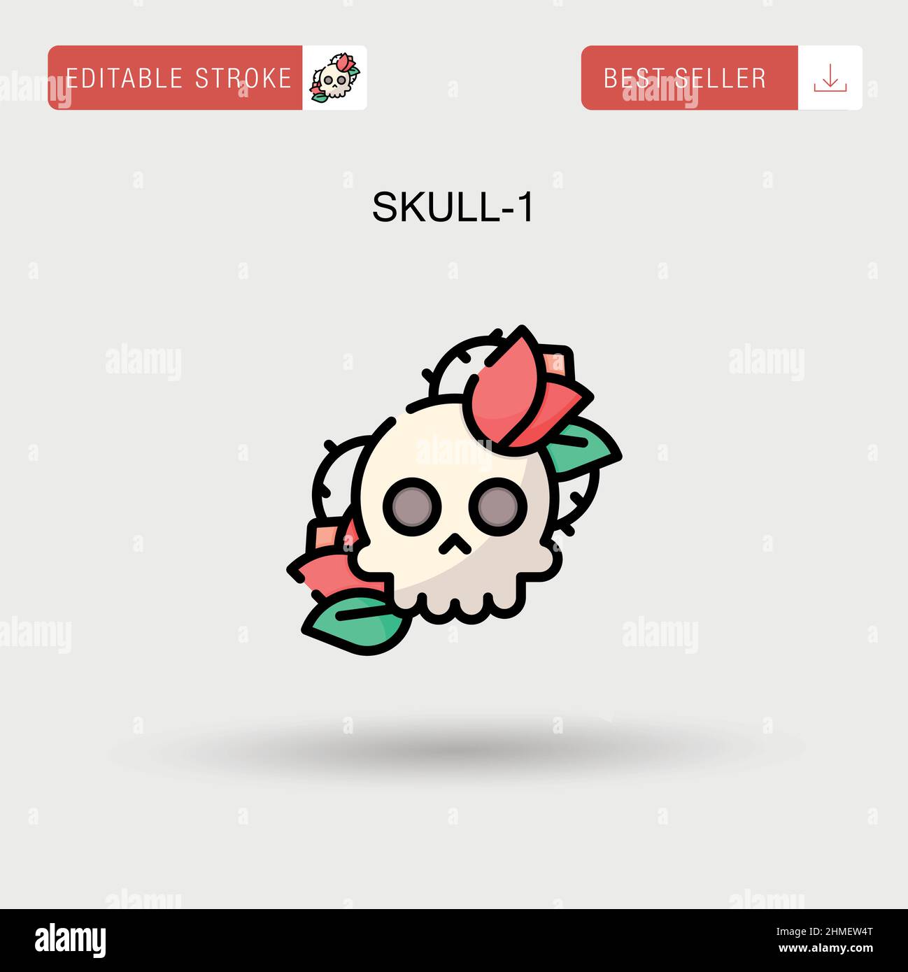 Continuous line drawing skull Stock Vector Images - Alamy