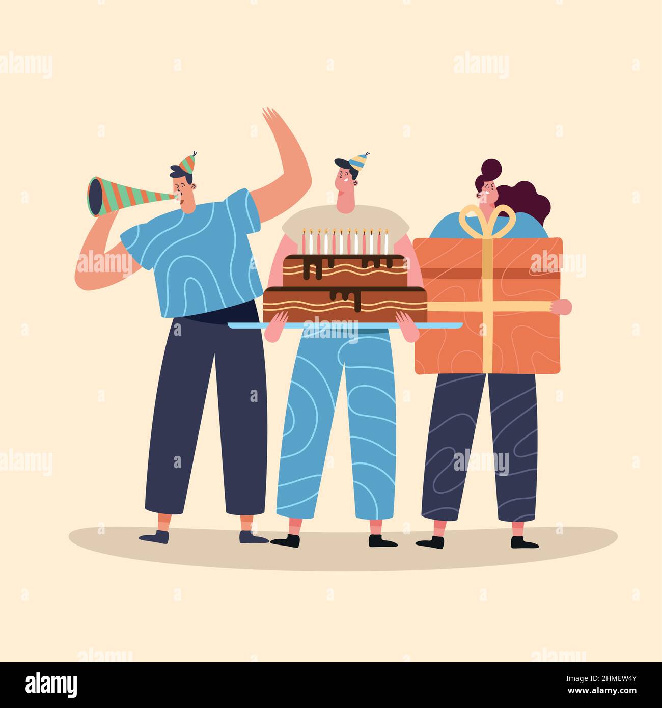 happy people celebrating characters group Stock Vector Image & Art - Alamy