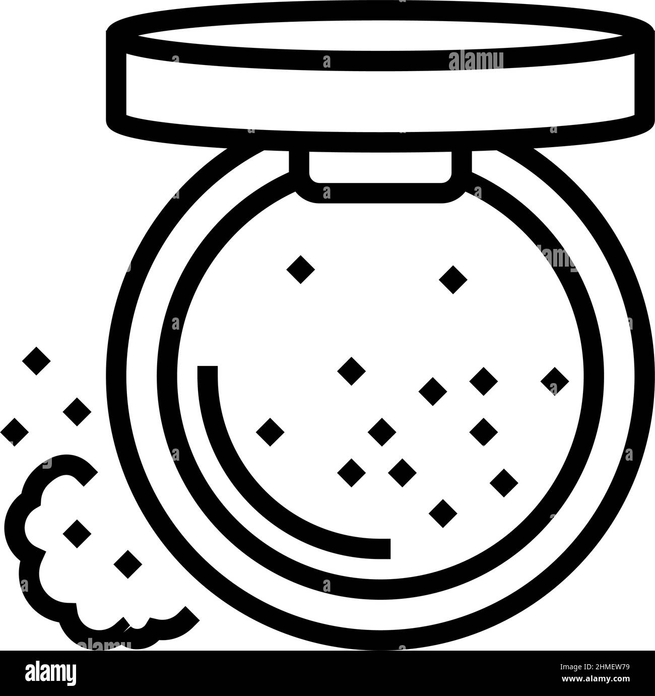 powder cosmetic line icon vector illustration Stock Vector Image & Art ...