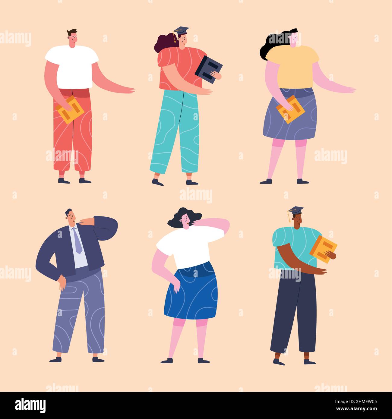 Set young people books Stock Vector Images - Alamy