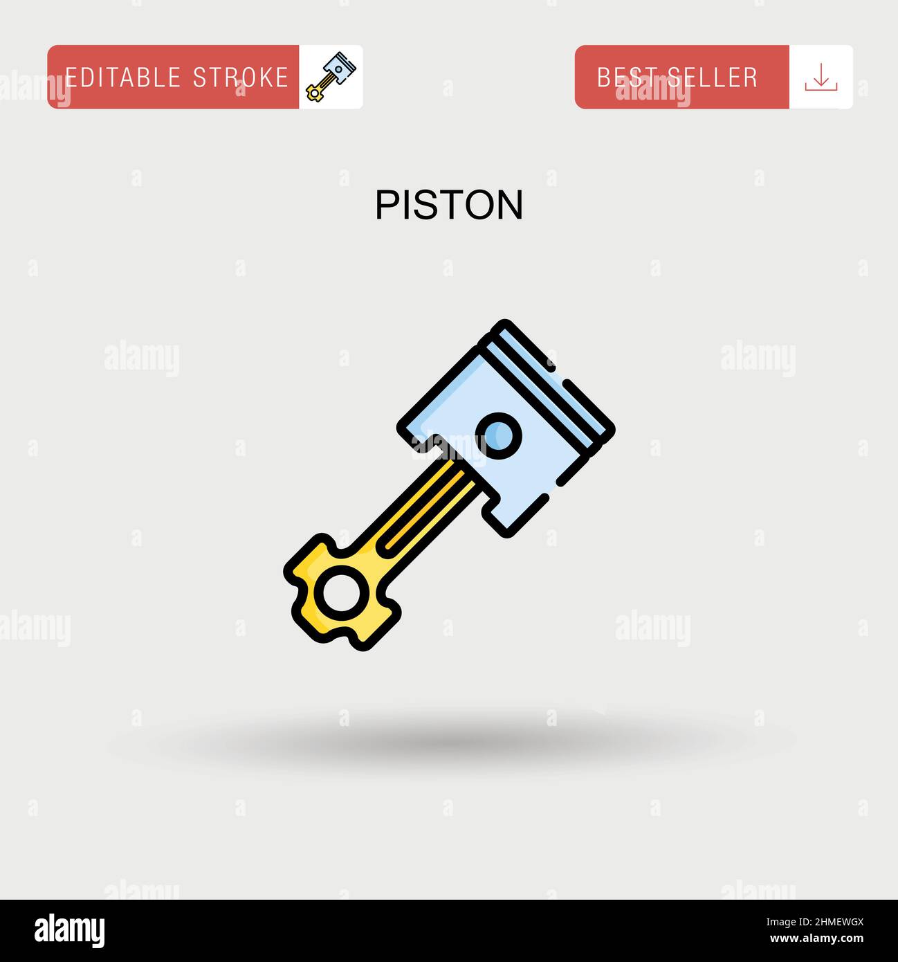 Piston Simple vector icon Stock Vector Image & Art - Alamy
