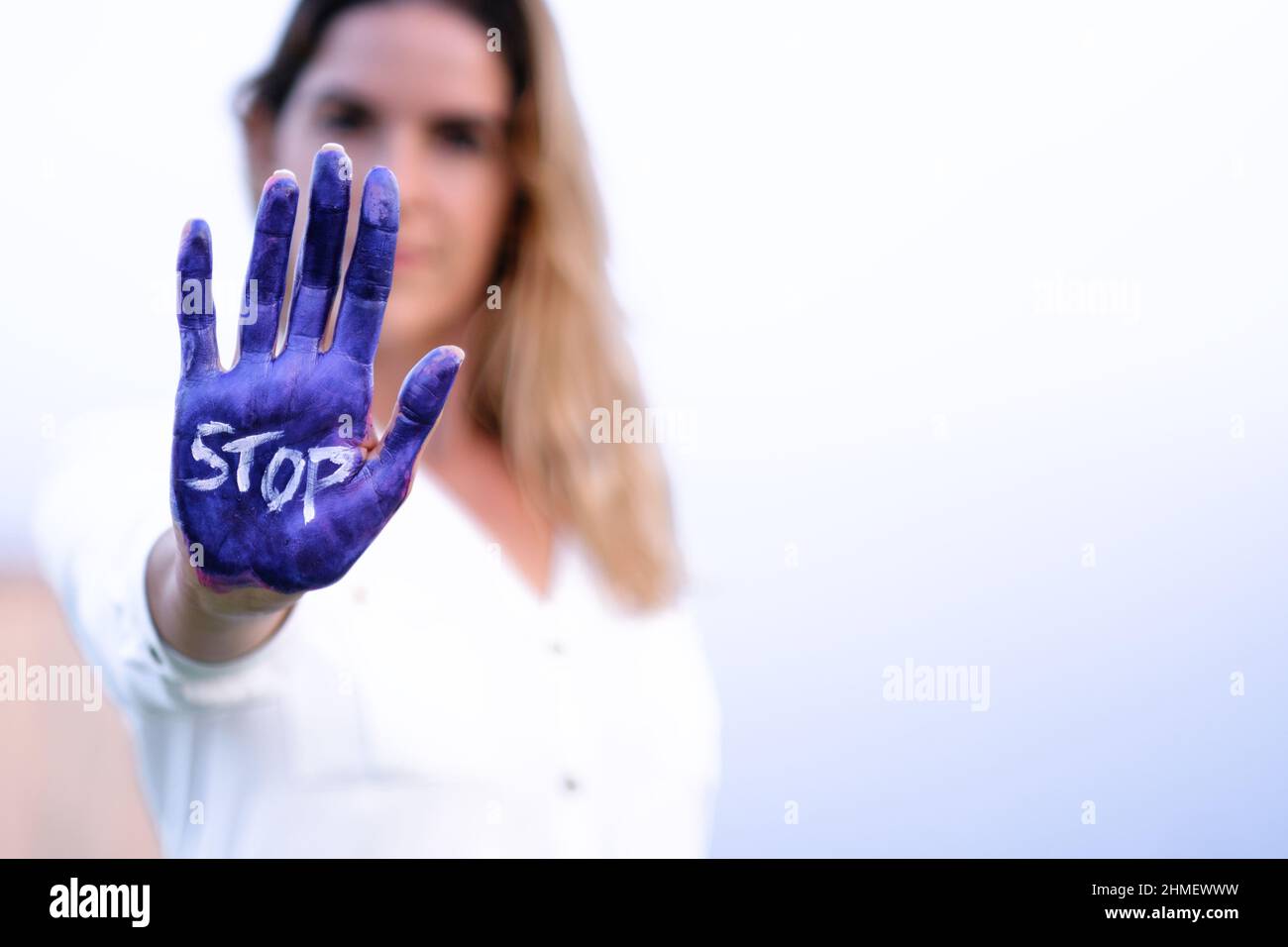 young woman fighting for her freedom Stock Photo - Alamy