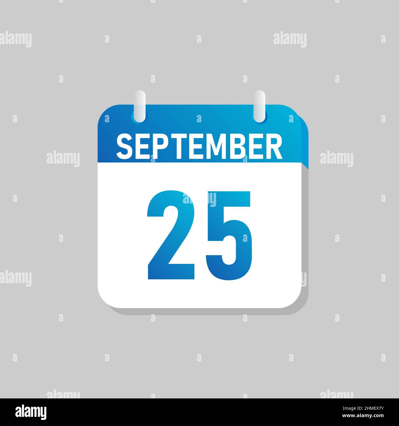 White daily calendar Icon September in a Flat Design style. Easy to ...