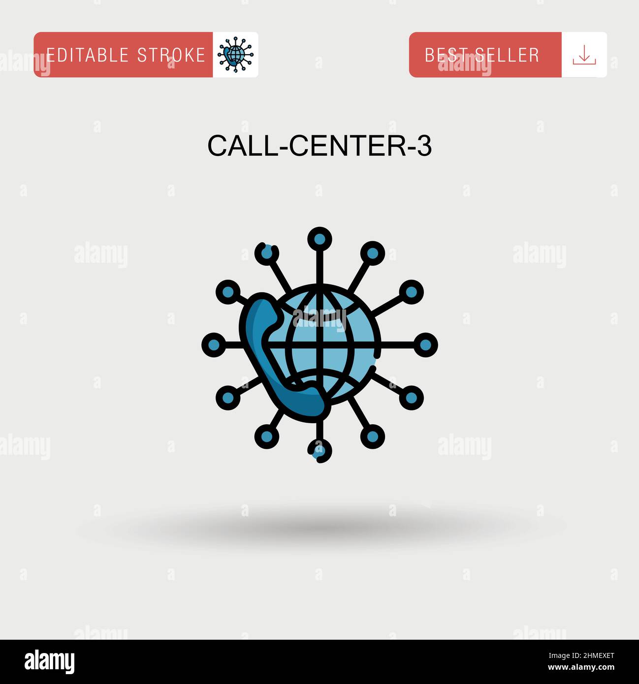 Call-center-3 Simple vector icon Stock Vector Image & Art - Alamy