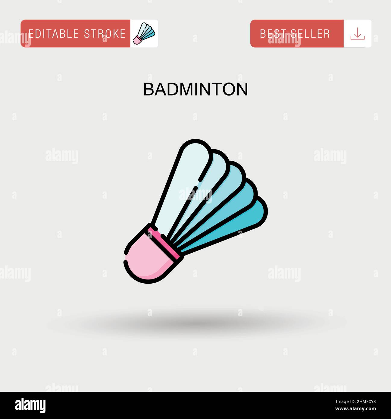 Badminton Simple vector icon Stock Vector Image & Art - Alamy