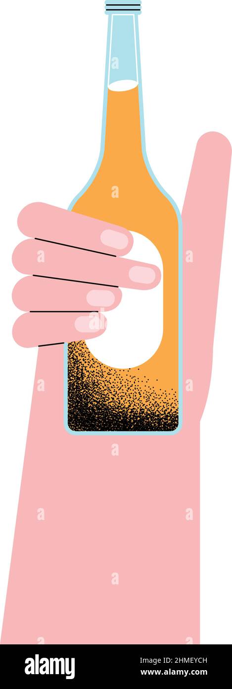 hand with beer bottle icon Stock Vector Image & Art - Alamy