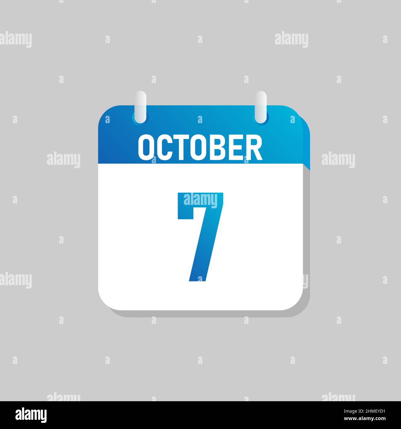 White daily calendar Icon October in a Flat Design style. Easy to edit ...