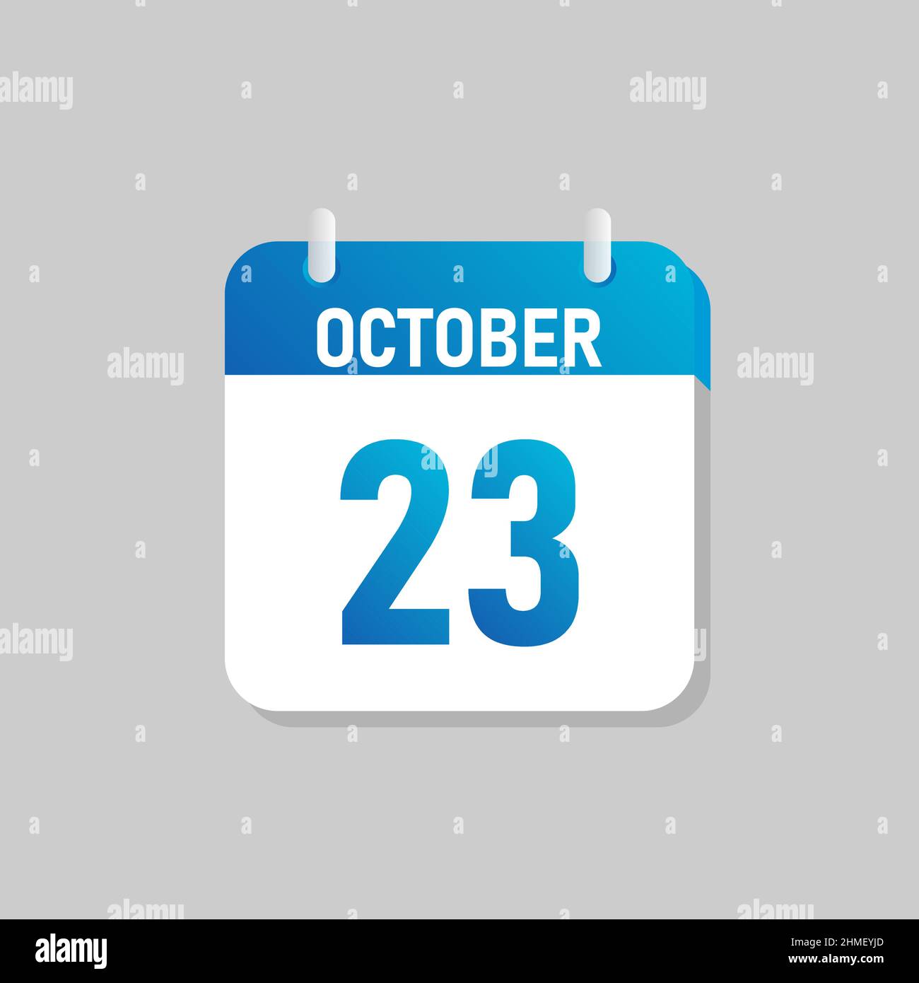 White daily calendar Icon October in a Flat Design style. Easy to edit ...