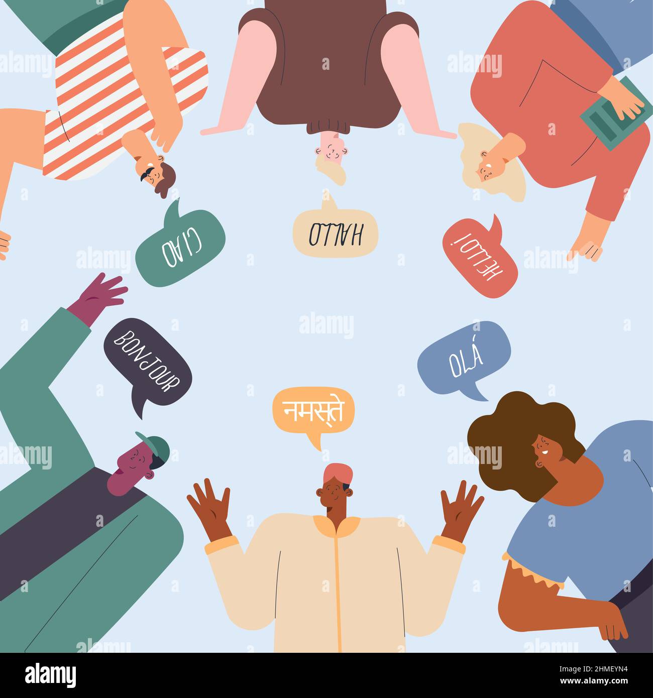 persons language learning around characters Stock Vector Image & Art ...