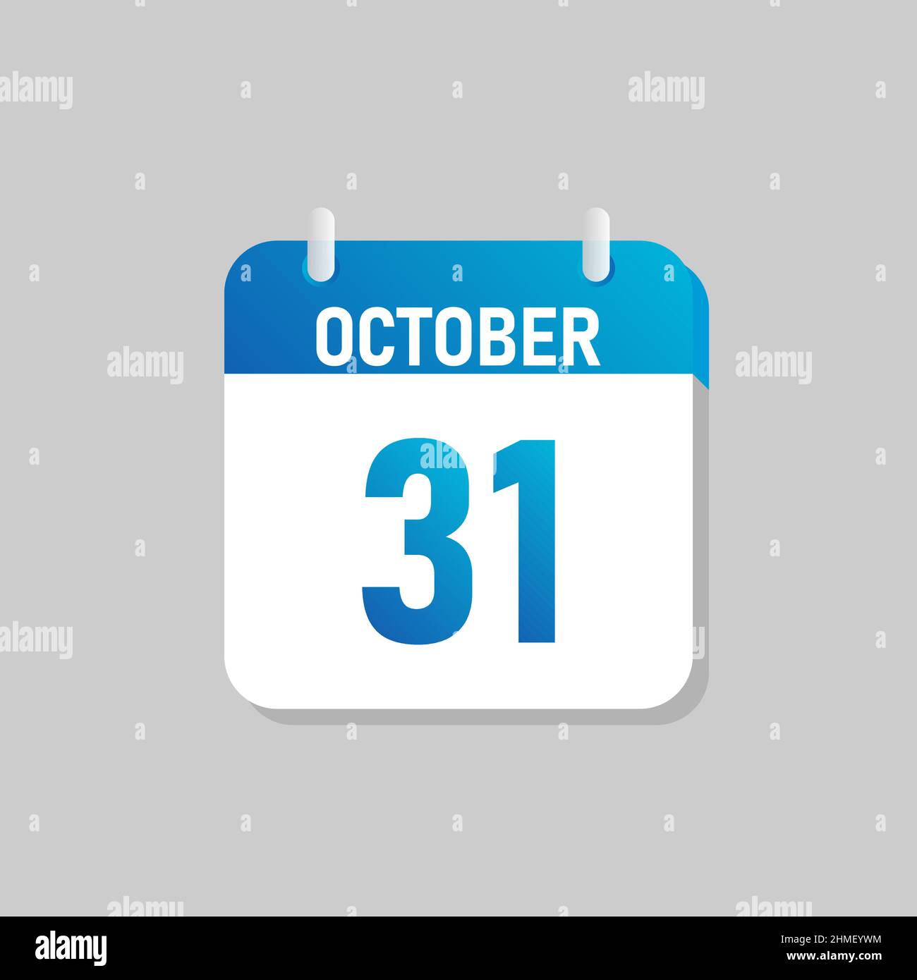 White daily calendar Icon October in a Flat Design style. Easy to edit ...