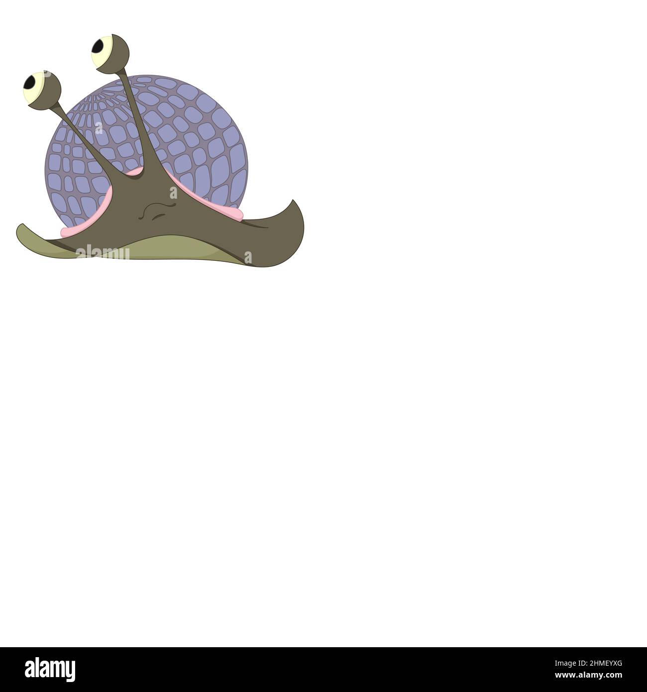 Cute colorful cartoon snail. Isolated on white background Stock Vector ...