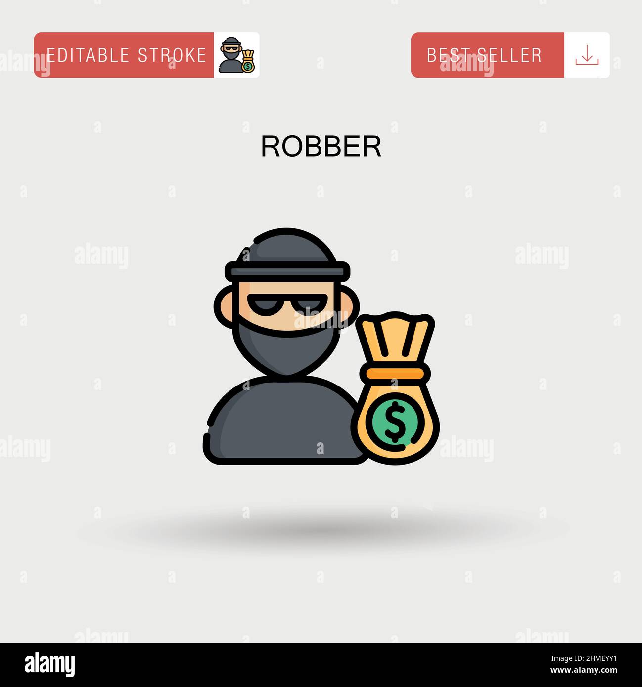 Bank robber cartoon hi-res stock photography and images - Alamy