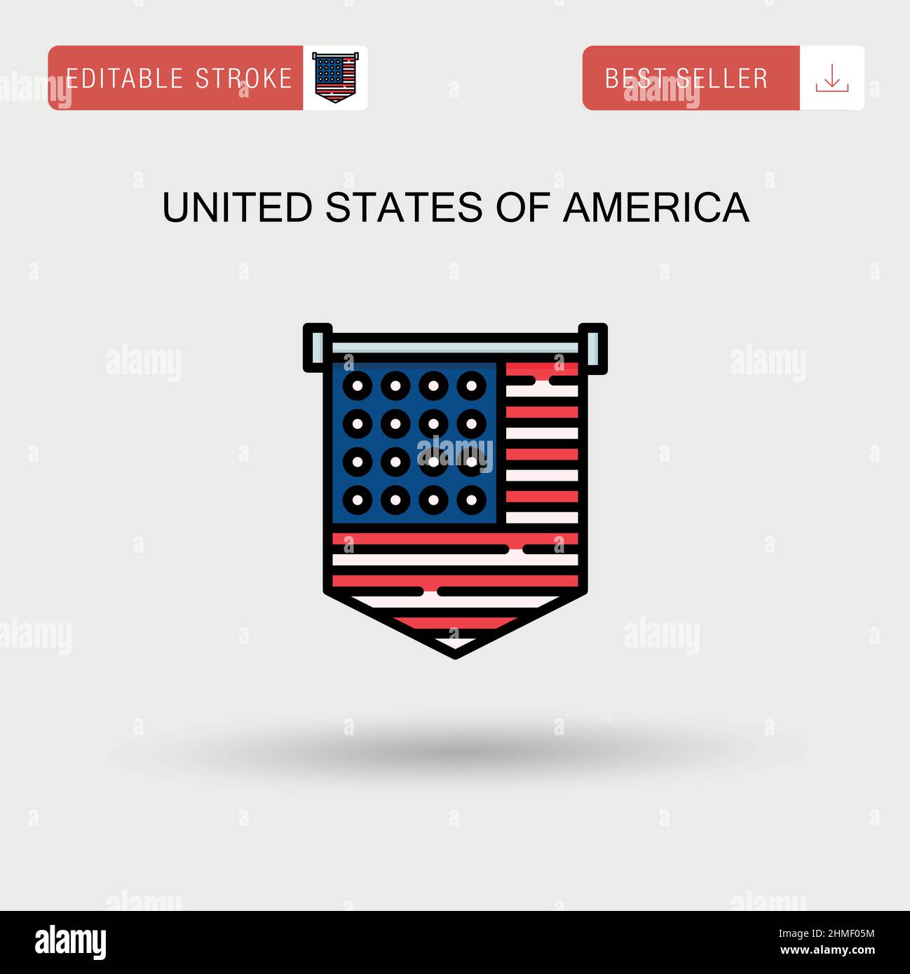 United states of america Simple vector icon Stock Vector Image & Art ...