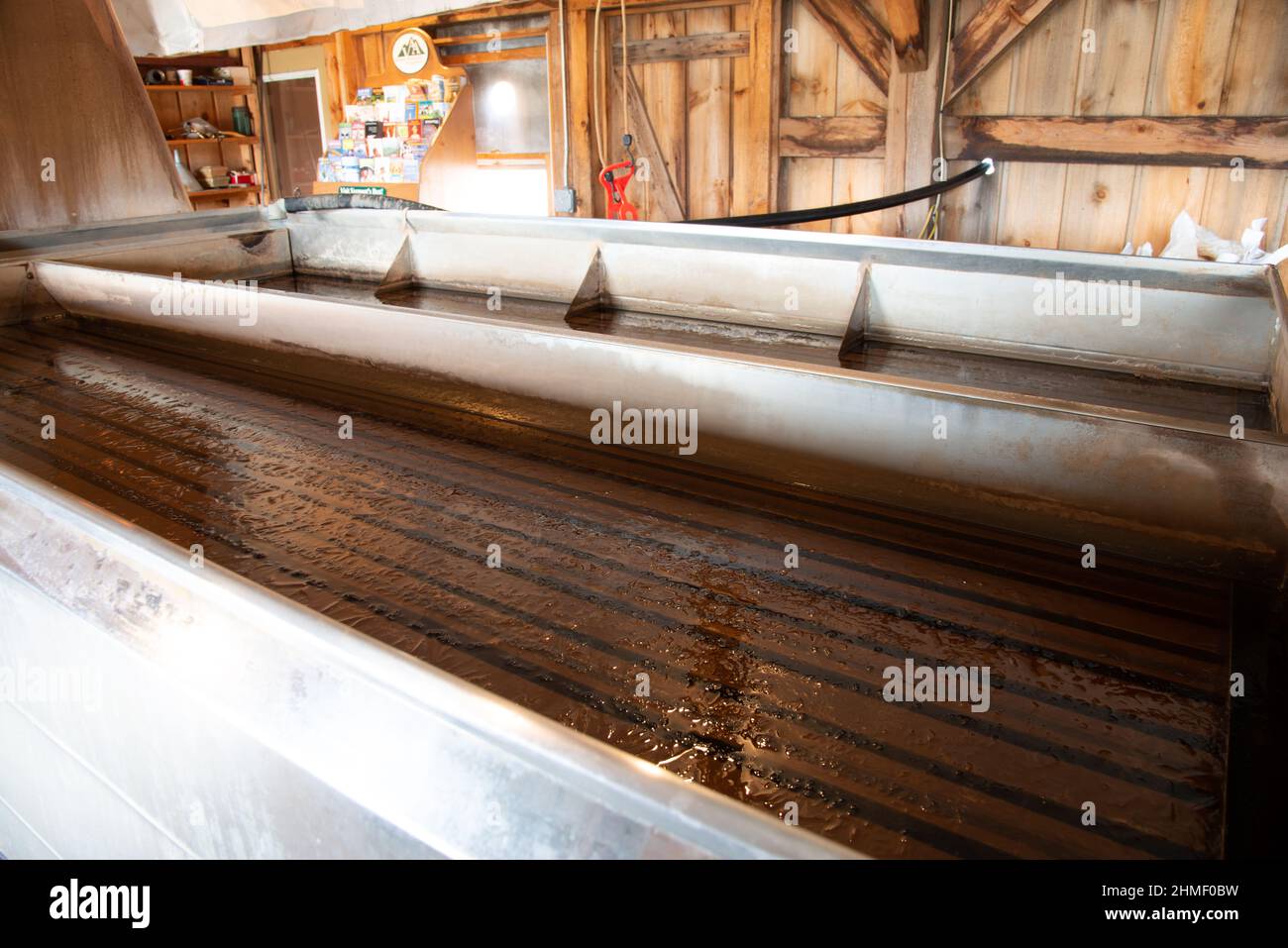 Maple Syrum Making in Vermont USA Stock Photo - Alamy
