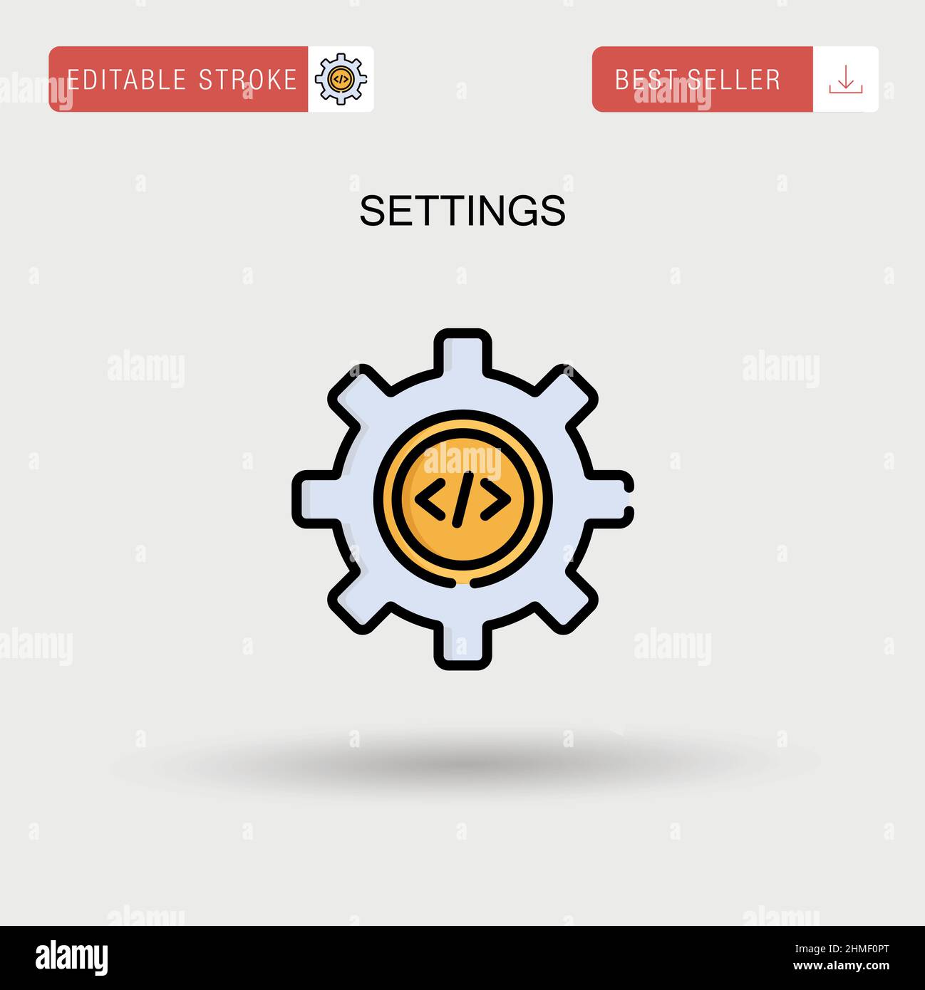 Settings Simple vector icon Stock Vector Image & Art - Alamy