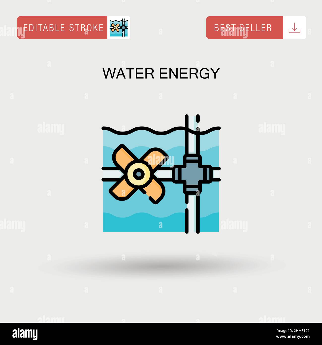 Water energy Simple vector icon Stock Vector Image & Art - Alamy